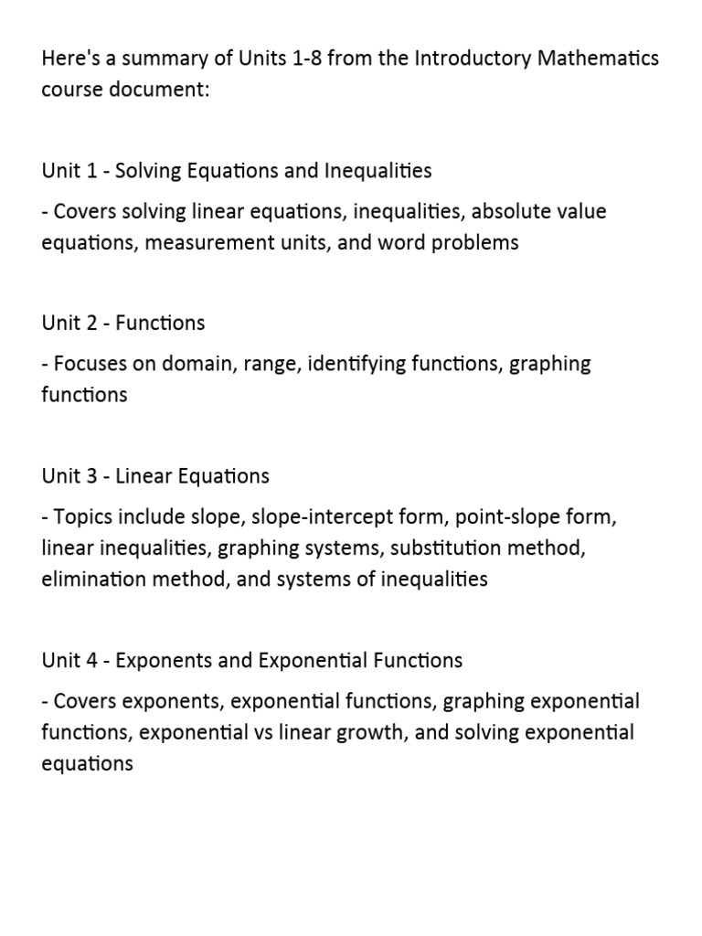 Introductory To Mathematics | PDF | Equations | Function (Mathematics)