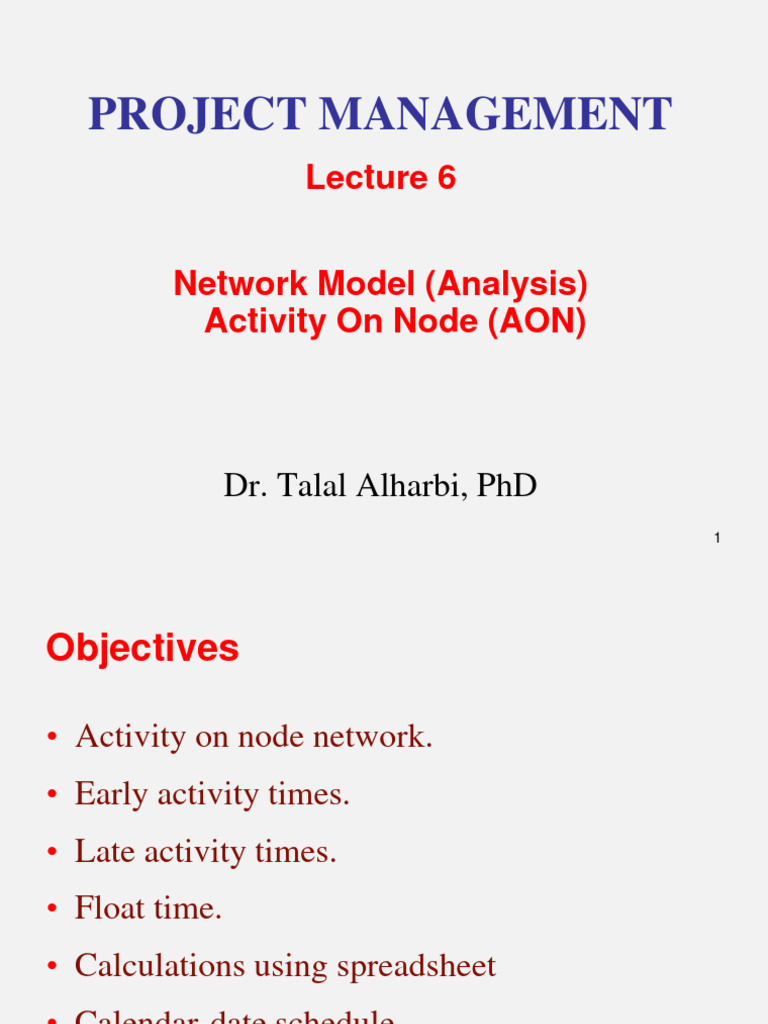 Activity on Node Network Overview | PDF | Applied Mathematics | Computing