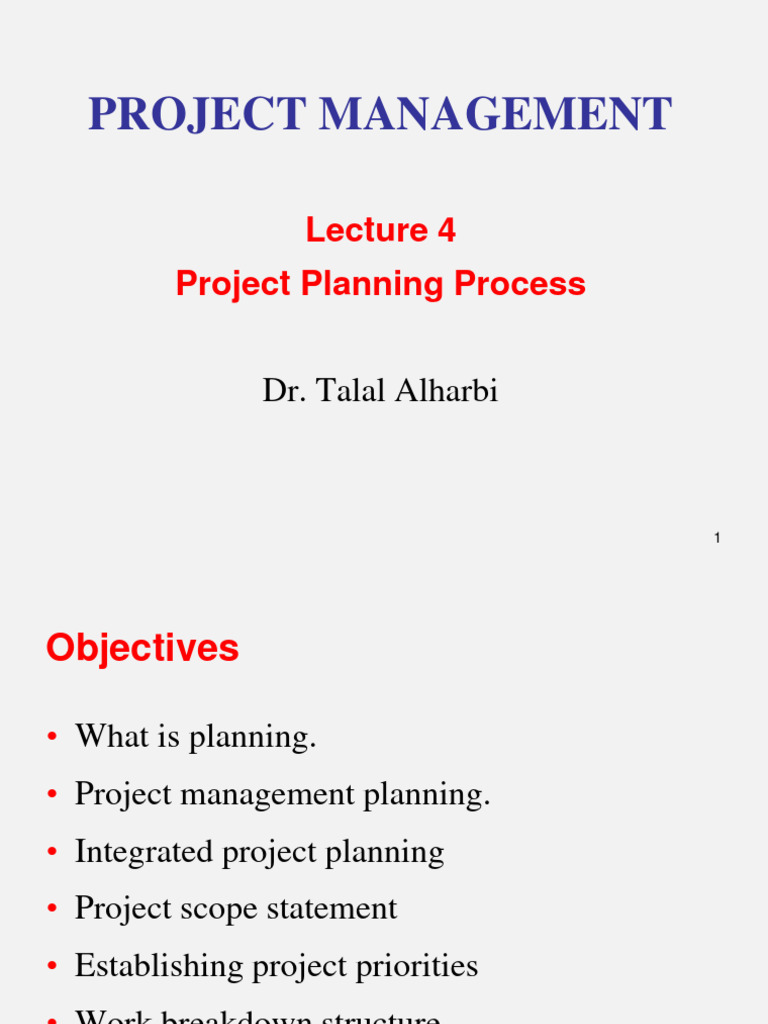 Lec - 4 - Planning Process | PDF | Project Management | Business