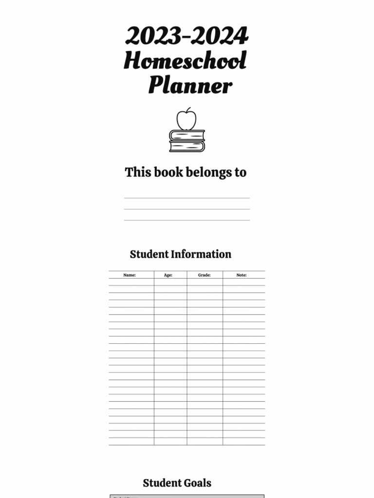 2024 Homeschool Planner PDF | PDF