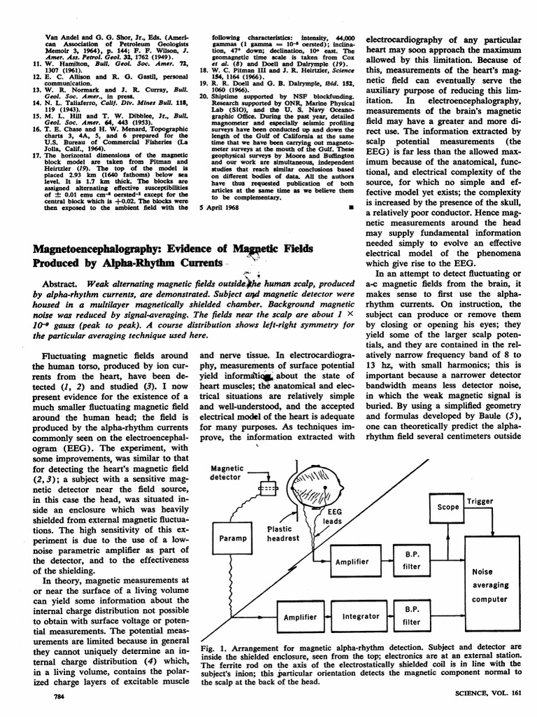 19°8 Magnetoencephalography - Evidence of Magnetic Fields - Produced by Alpha-Rhylhm Currents ...