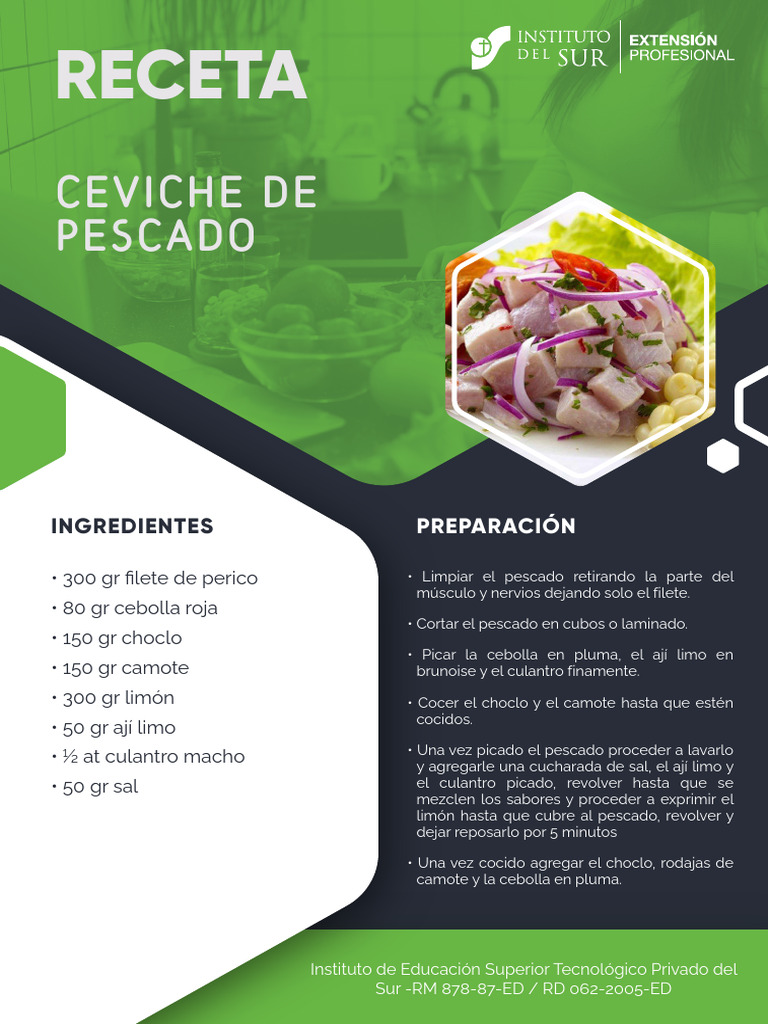 Receta Ceviche de Pescado | PDF