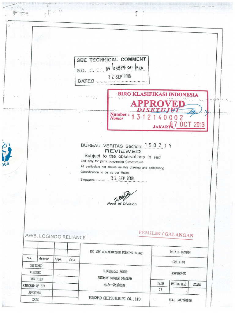 Drawing Electrical Power Primary System Diagram | PDF