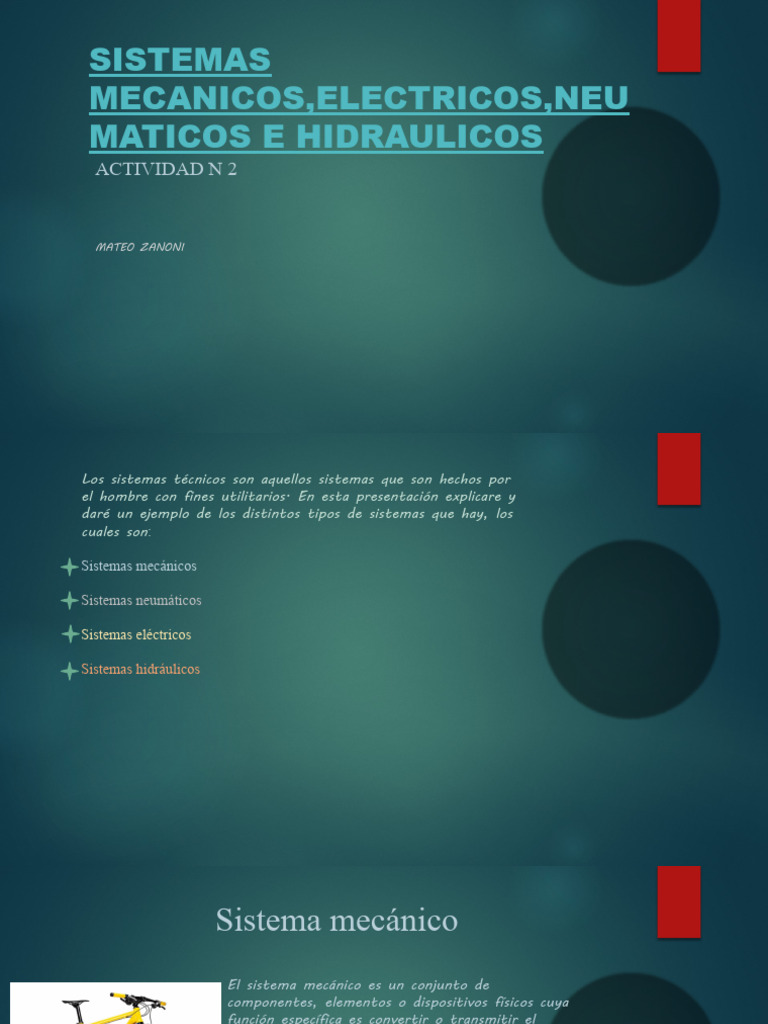 Sistemas Mecanicos, Electricos, Neumaticos e Hidraulicos | PDF | Electricidad | Electrónica