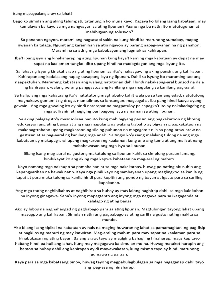 Talumpati | PDF
