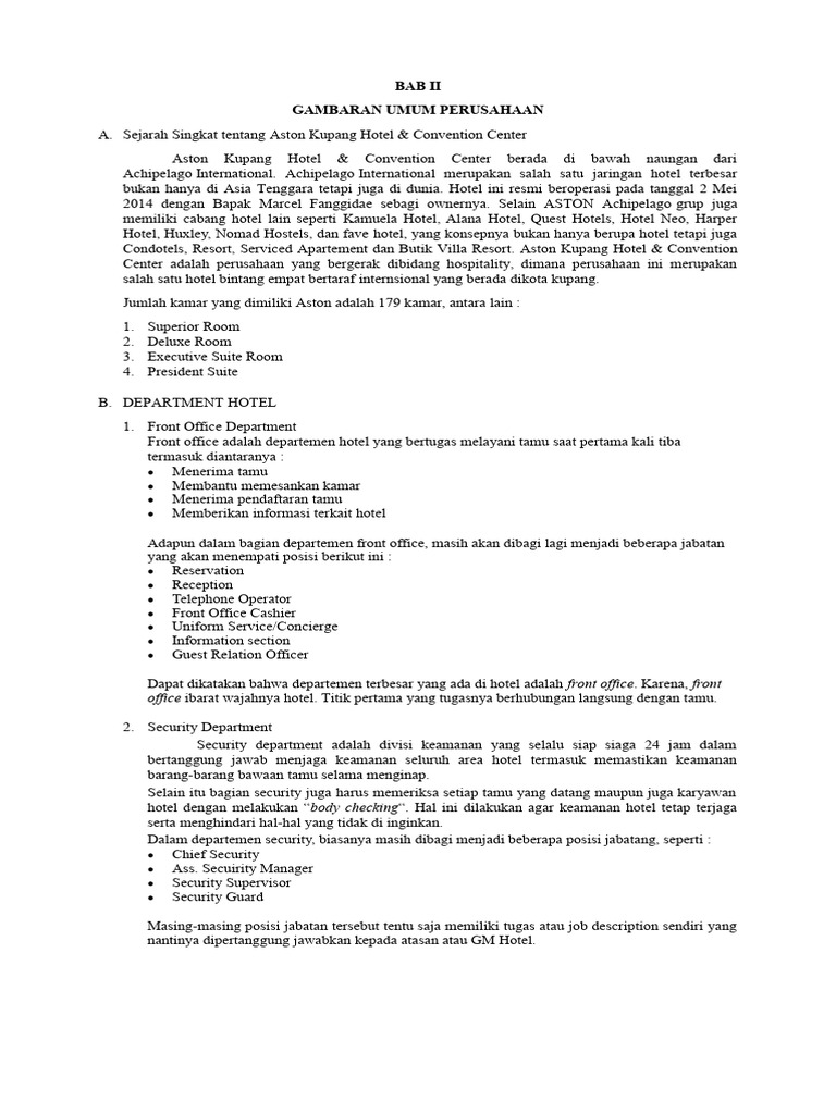 Bab Ii Laporan PKL | PDF