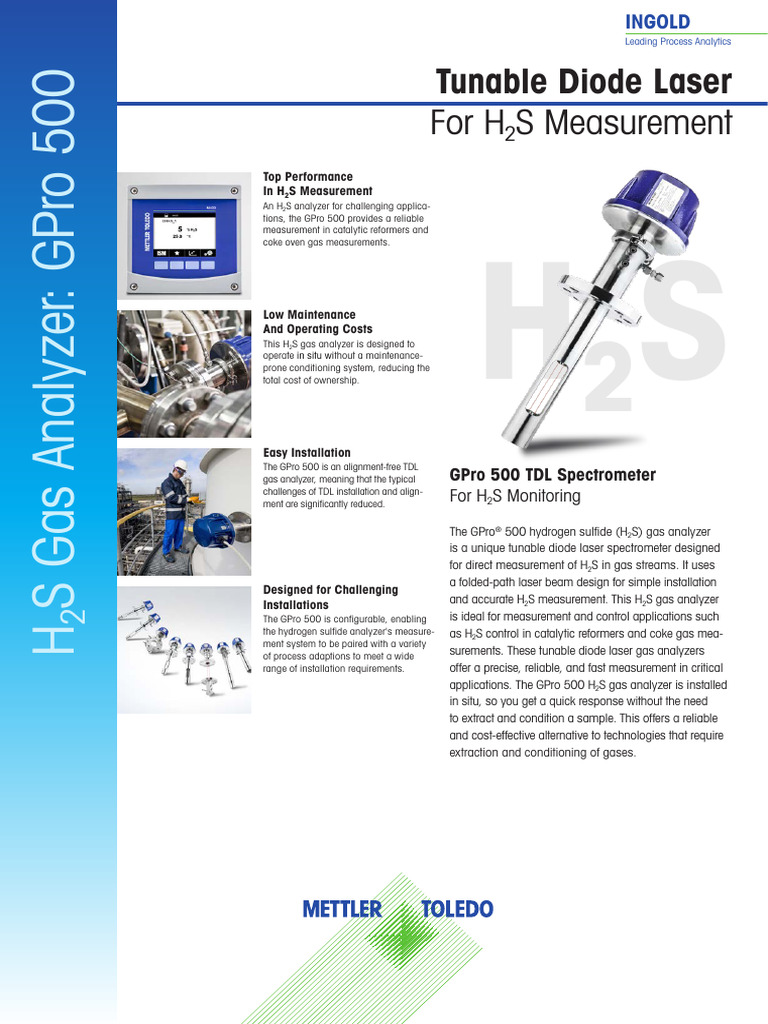PA2103en A DS TDL GPro500 H2S Analyzer LR | PDF | Gases | Scientific ...