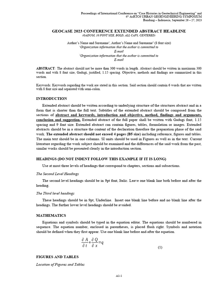 GEOCASE 2023 - Extended Abstract Template | PDF | Abstract (Summary ...