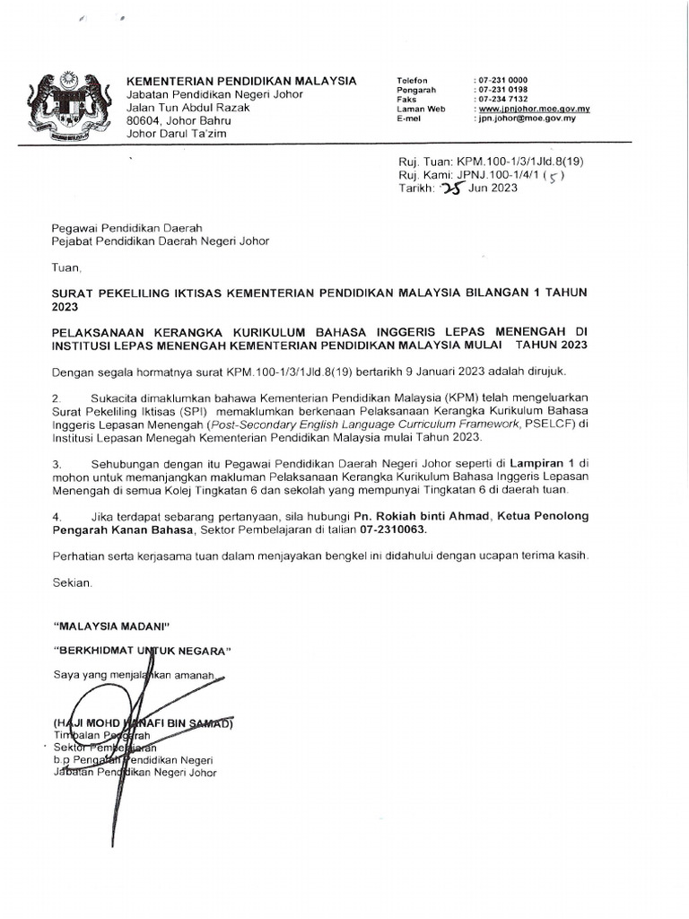 6.7 Surat Pekeliling Iktisas KPM Bil.1 2023-06072023082153 | PDF 6.7 Surat Pekeliling Iktisas KPM Bil.1 2023-06072023082153 | PDF