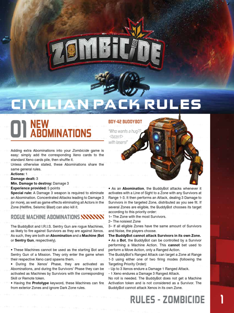 Civilian Pack - Rules | PDF
