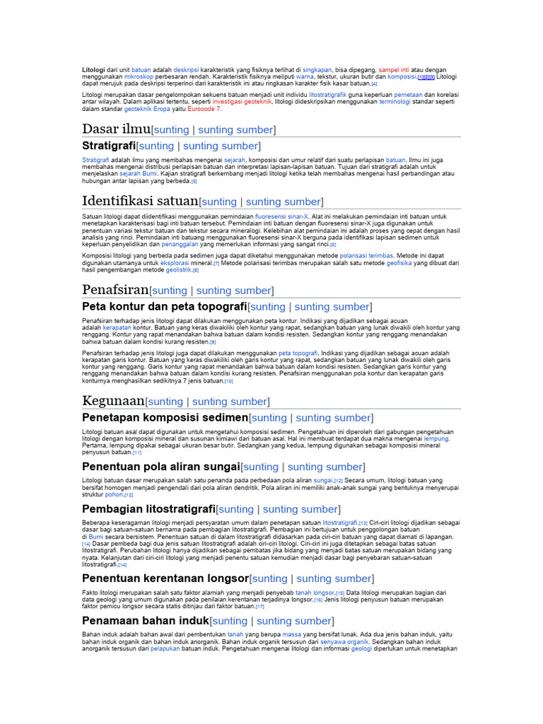 Deskripsi Litologi Batuan dan Aplikasinya | PDF | Sains & Matematika