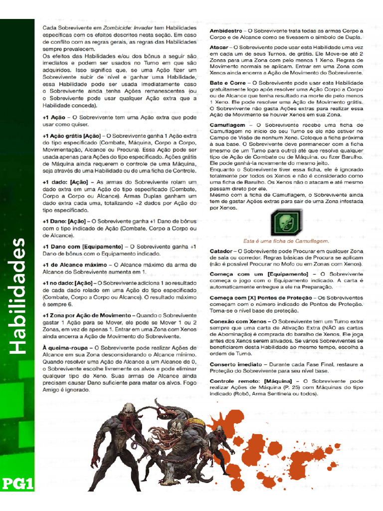 Habilidades - Zombicide Invader | PDF