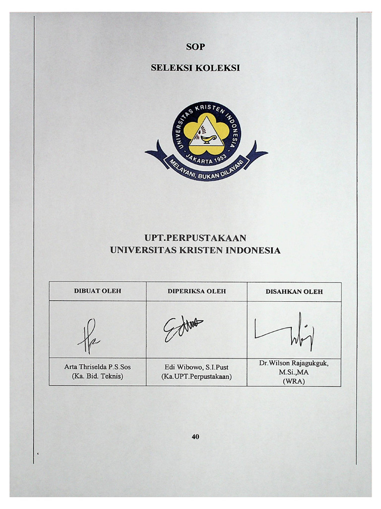SOP Seleksi Koleksi | PDF