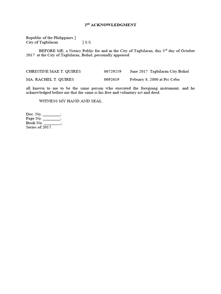 2nd Acknowledgement GSIS - Quires | PDF