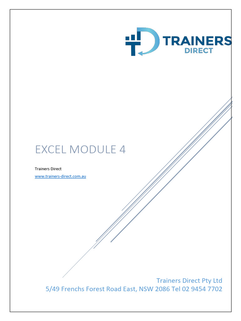 Excel Module 4 VILT | PDF | Microsoft Excel | Function (Mathematics)