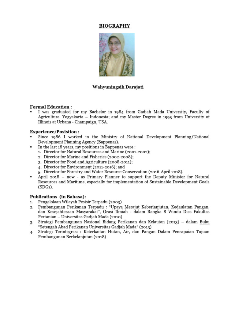 CV - Narsum Bappenas | PDF