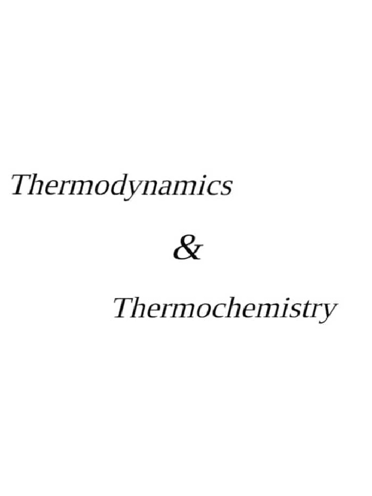 637862cf882774003b451327 - ## - Thermodynamics: Handwritten Notes ...