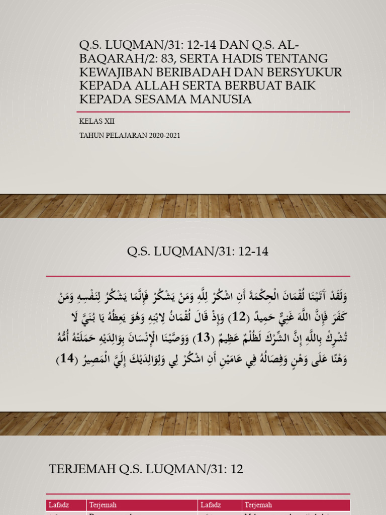 Kewajiban Beribadah Dan Bersyukur Kepada Allah Serta Berbuat Baik Kepada Sesama Manusia | PDF