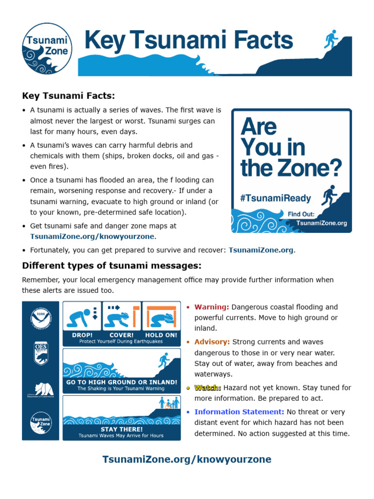 Key Tsunami Facts | PDF