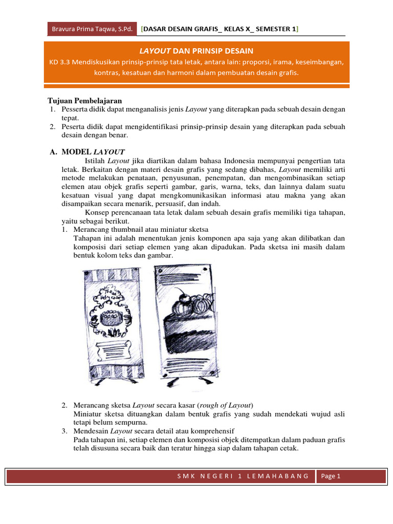Prinsip dan Jenis Layout Desain Grafis | PDF
