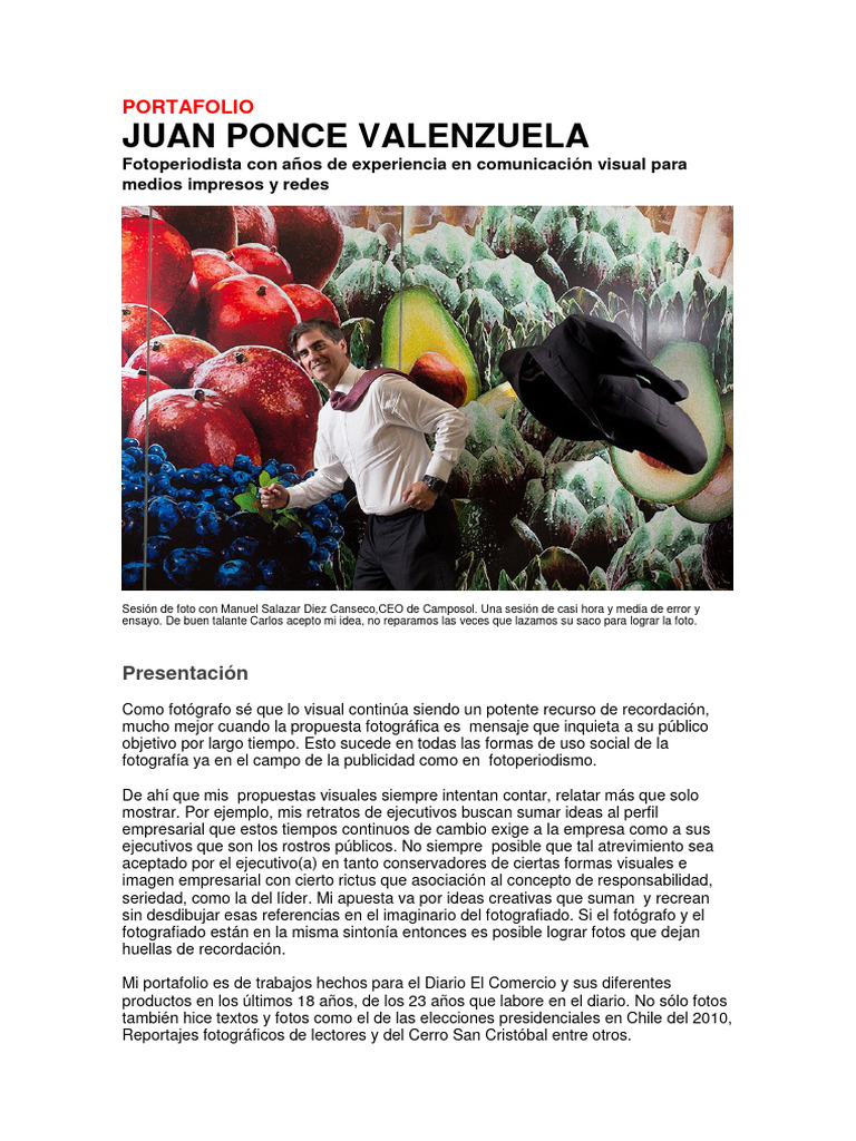Portafolio Juan Ponce Valenzuela | PDF | Perú