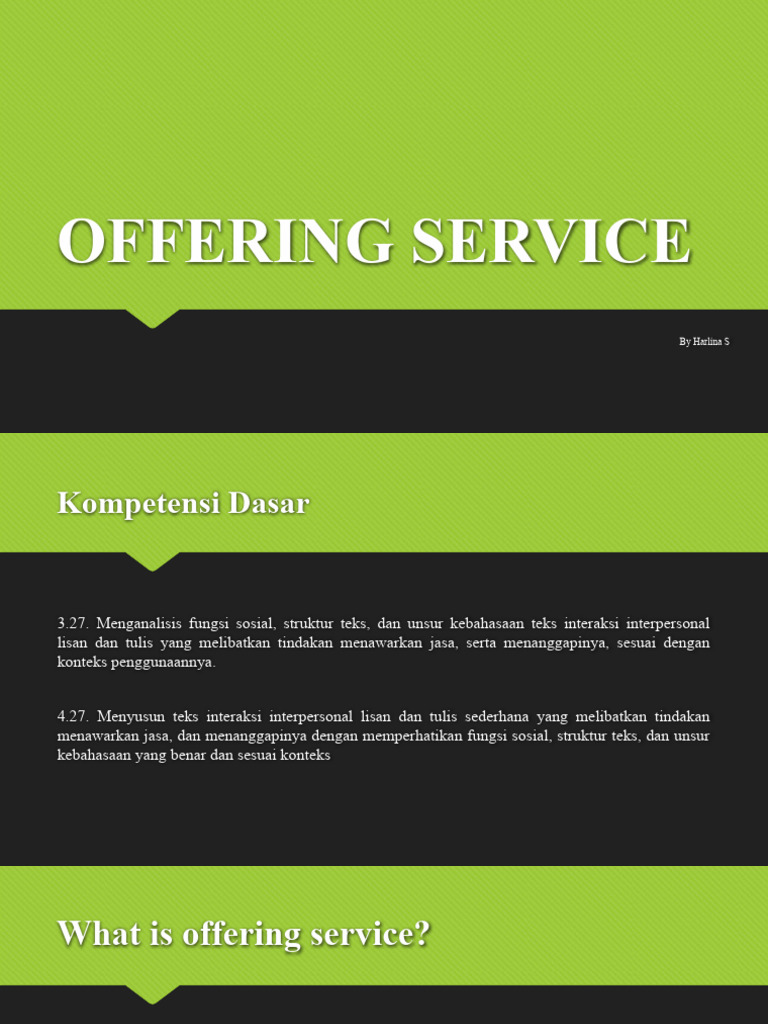 Offering Service 1 | PDF