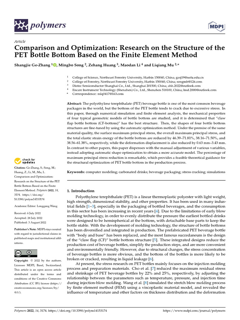 Crack Bottom Polymers-14-03174 | PDF | Deformation (Engineering ...