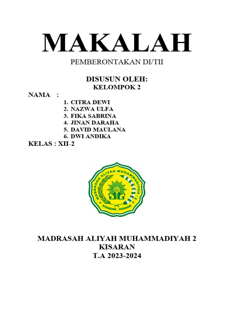 MAKALAH Pemberontakan DI TII | PDF