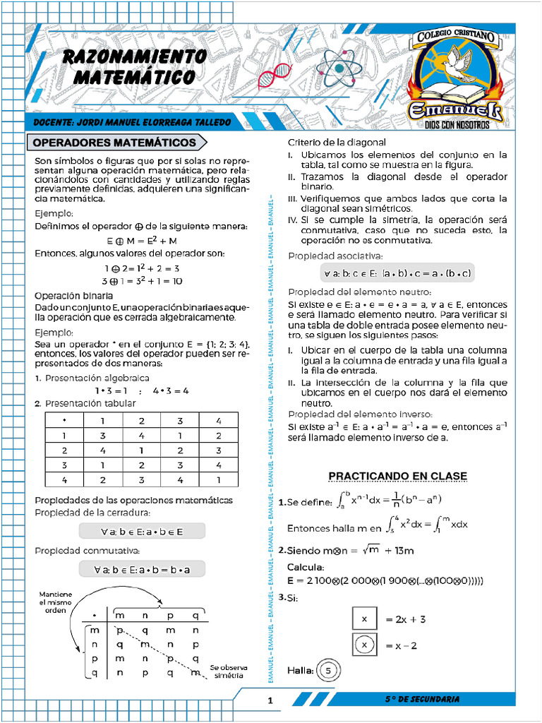 Raz Matemático 5to Sec - Tema 12 | PDF