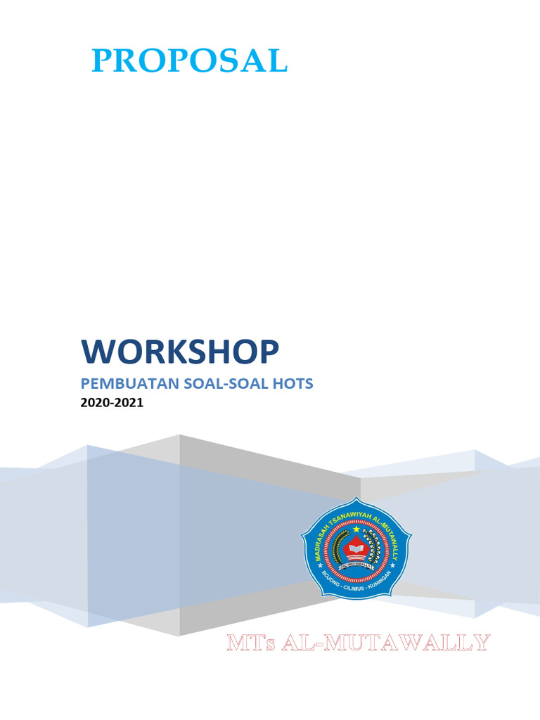 Poposal Workshop Pembuatan Soal HOTS | PDF | Sains & Matematika