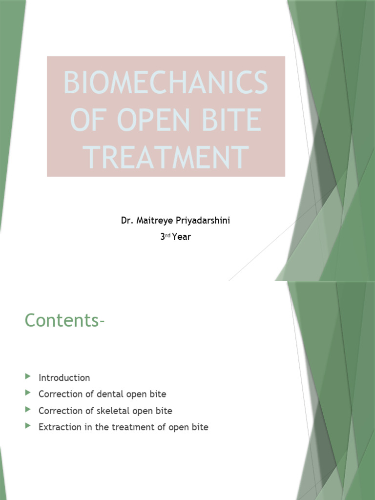 Open Bite Mechanics in Orthodontics | PDF | Tongue | Dental Anatomy