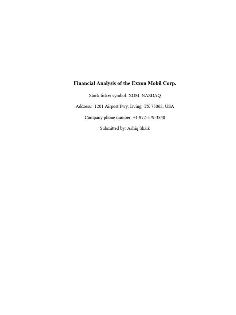 Week 6 Case Study Ratio Analysis Draft - Shaik | PDF | Price–Earnings ...