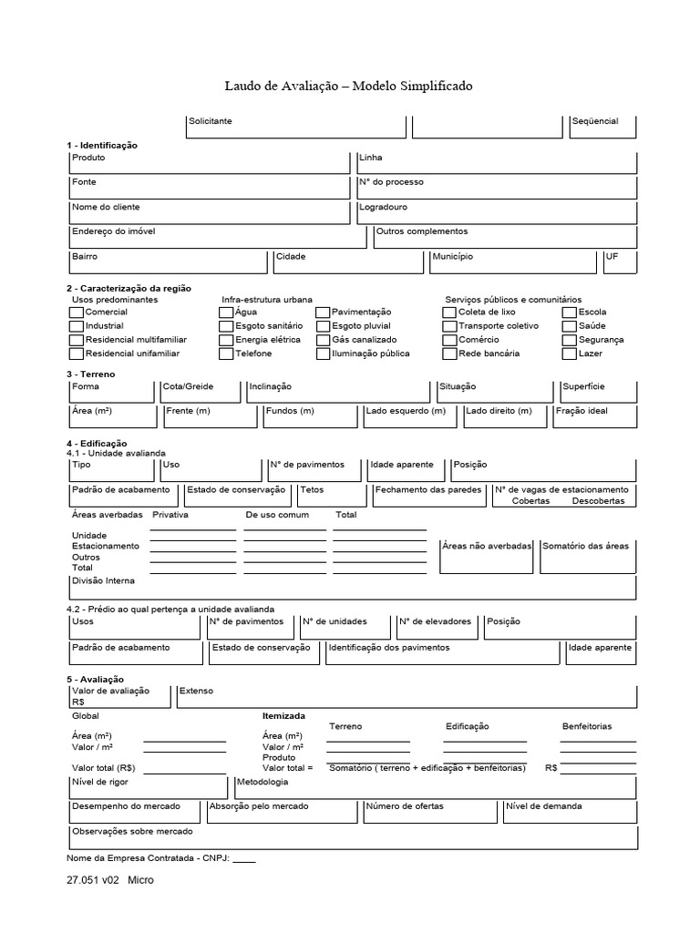 Modelo de Laudo Simplificado.doc | PDF | Mercado (economia) | Desenvolvimento profissional