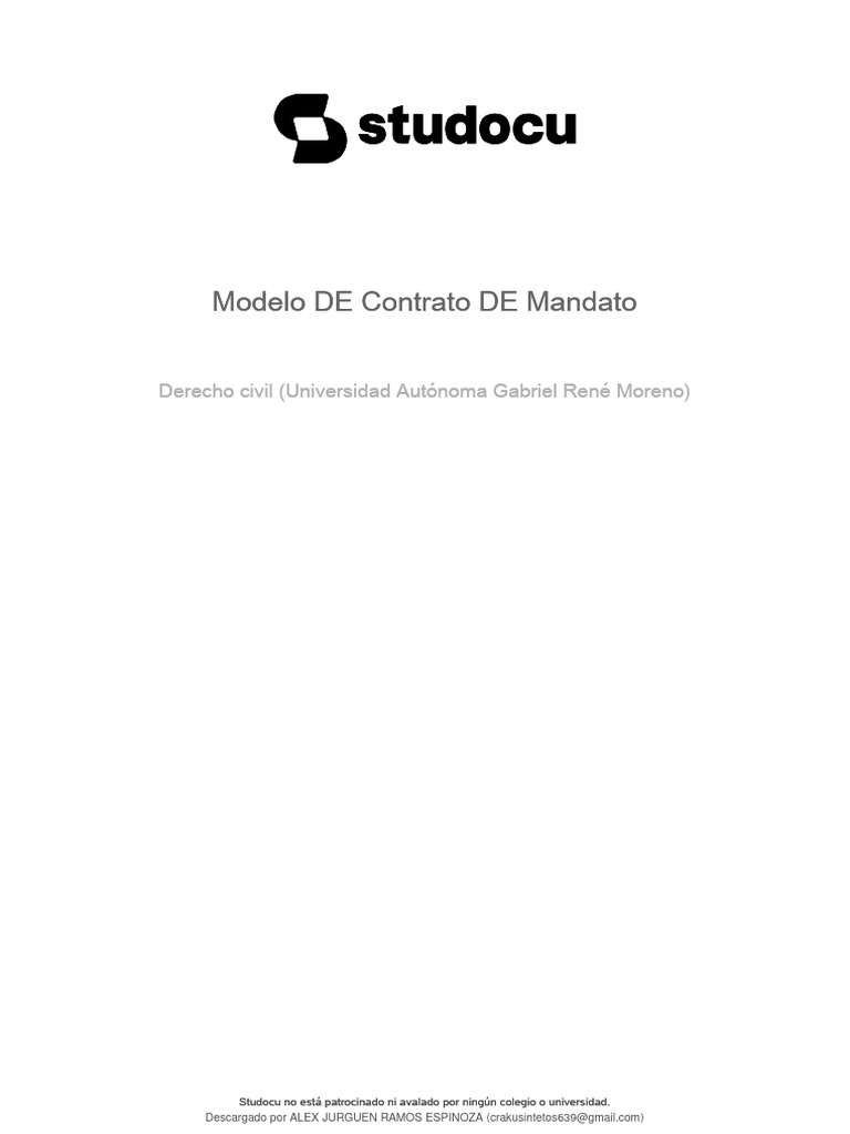Modelo de Contrato de Mandato | PDF | Justicia | Crimen y violencia