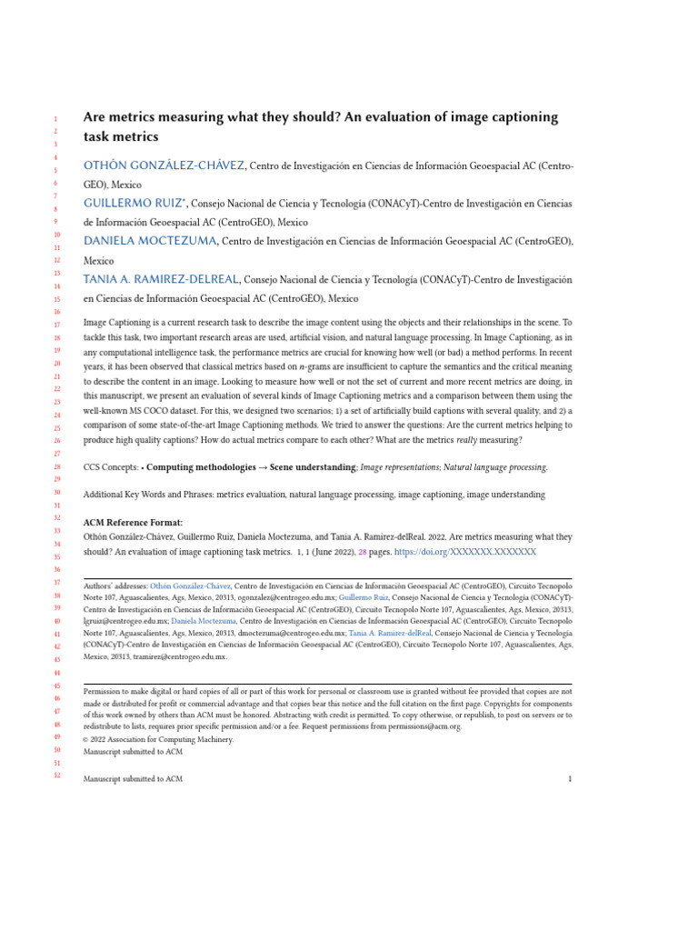 Acm Ic Metrics Evaluation Pdf Cognitive Science Cognition