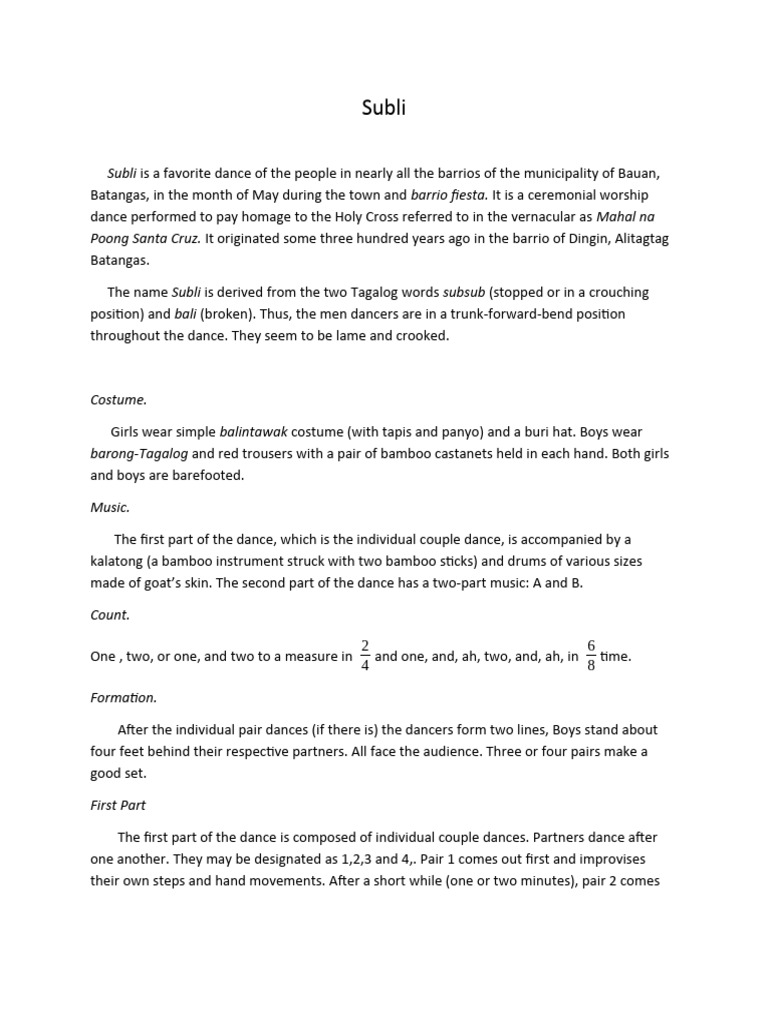 Philippine Folkdance Final Docxs | PDF | Dances