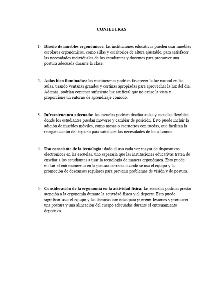 Conjeturas y Supuestos | PDF | Factores humanos y ergonomía | Aprendizaje