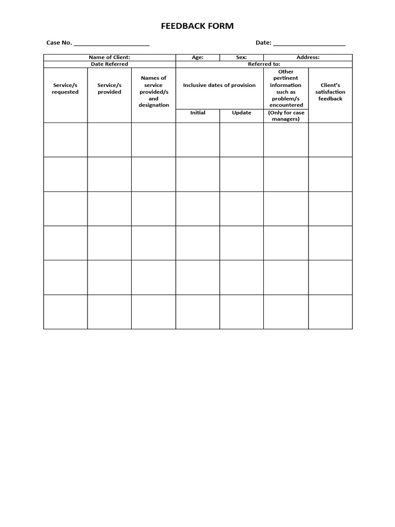 VAWC-Feedback Form | PDF