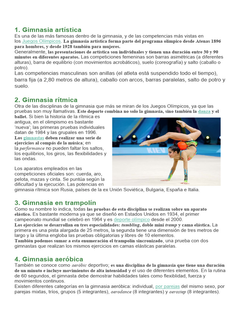 GIMNASIAS | PDF | Gimnasia | Juegos de habilidad física
