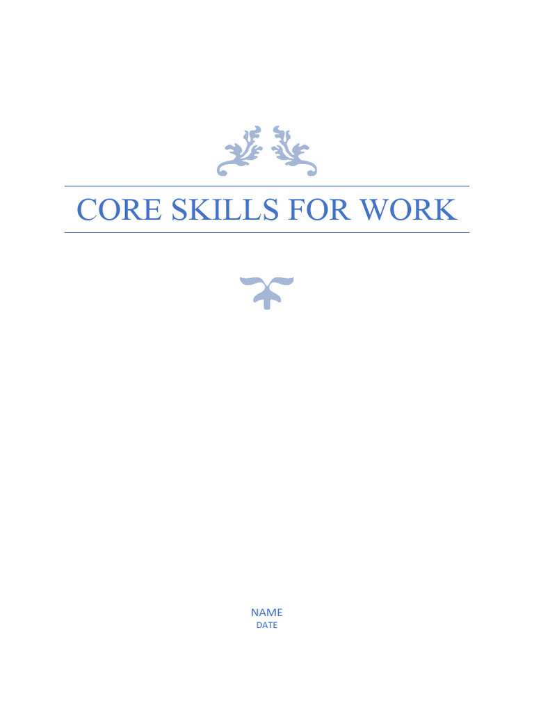 Assessment Task 9a - Core Skills For Work CSFW | PDF | Decision Making ...