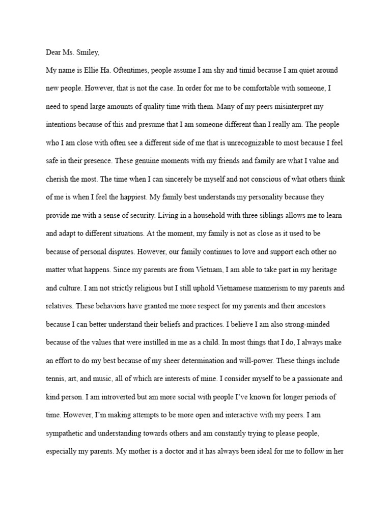 Letter To Ms. Smiley | Download Free PDF | Social Psychology ...