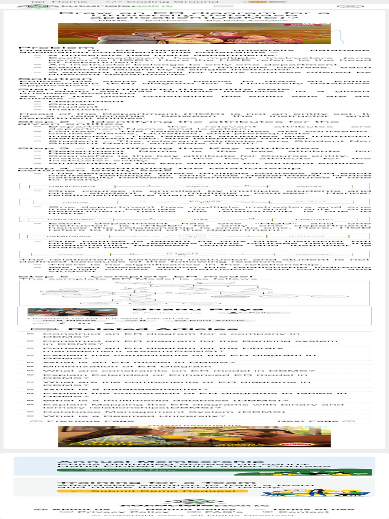 Draw An ER Diagram For A University Database Application (DBMS) PDF ...