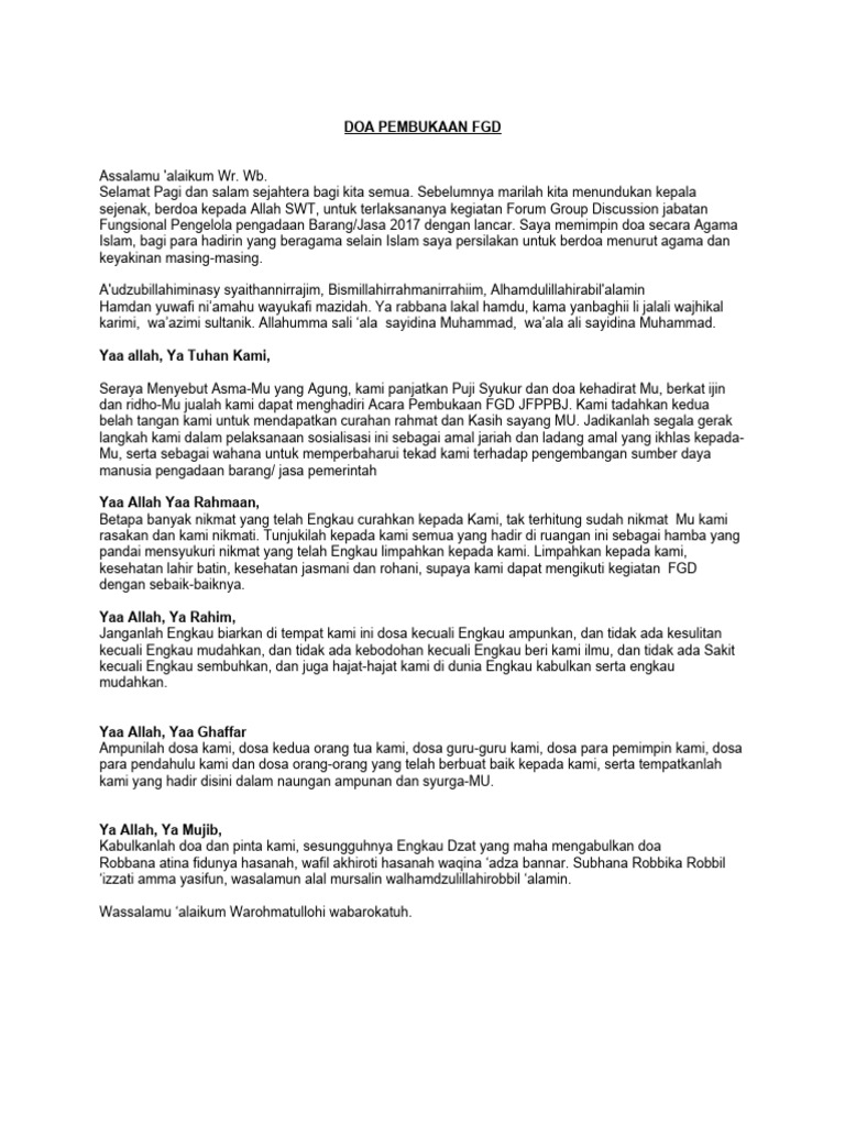 Teks Baca Doa | PDF