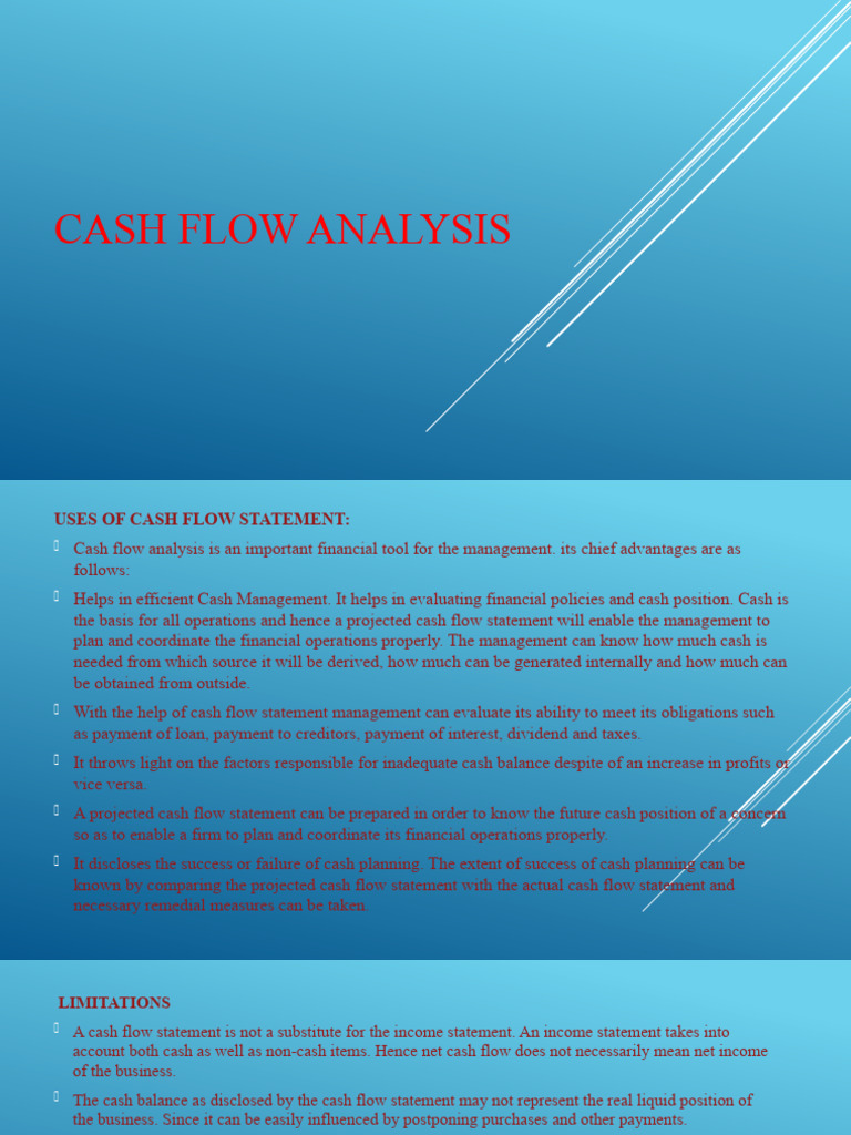 Cash Flow Analysis | PDF | Cash Flow Statement | Money