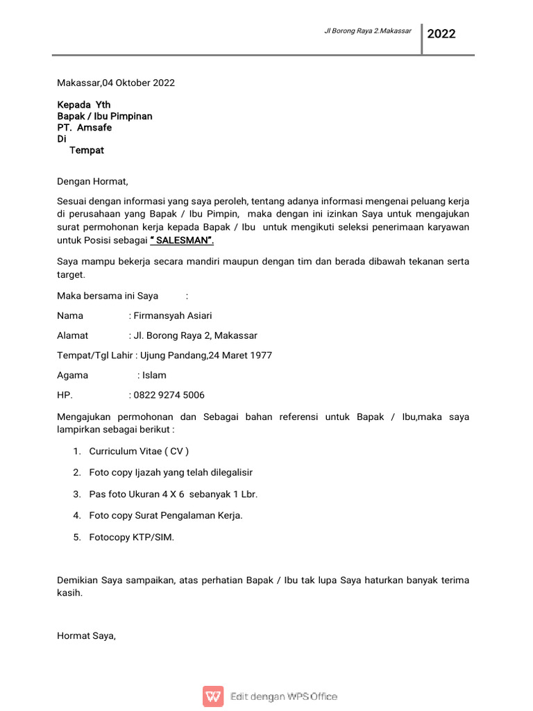 Cv. Firman | PDF