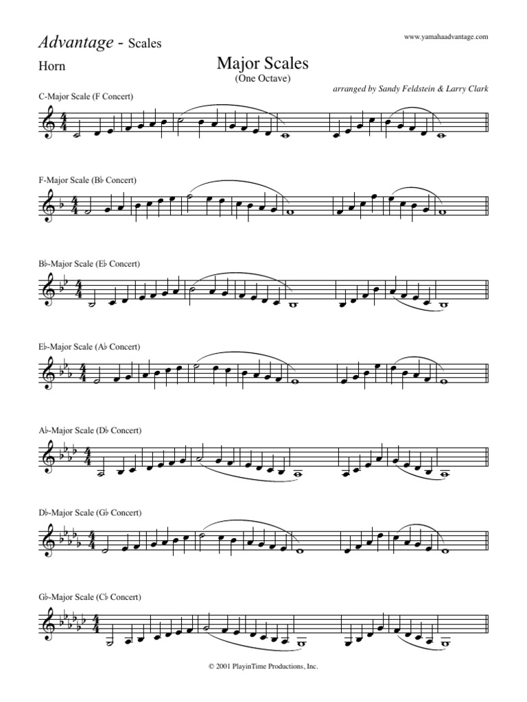 Major-Scales 1oct F-Horn | PDF