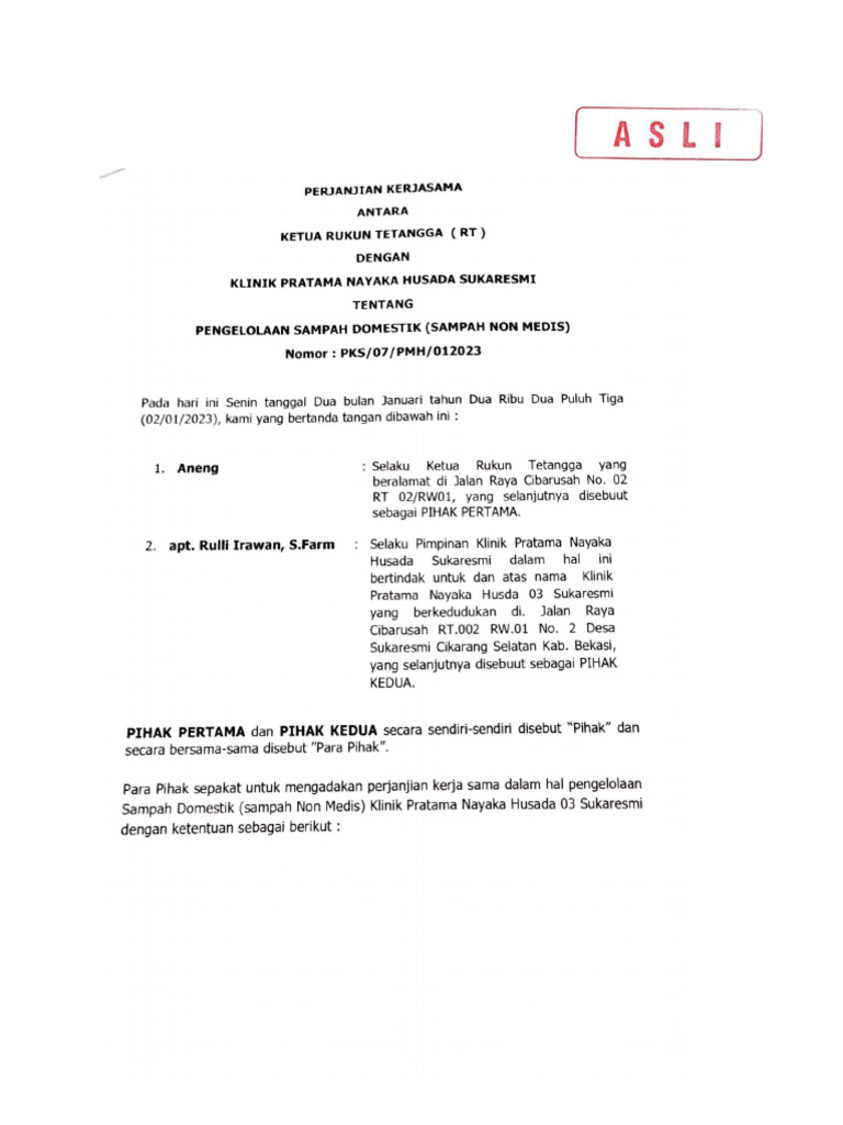 Ep 6 Mou Limbah Domestik | PDF