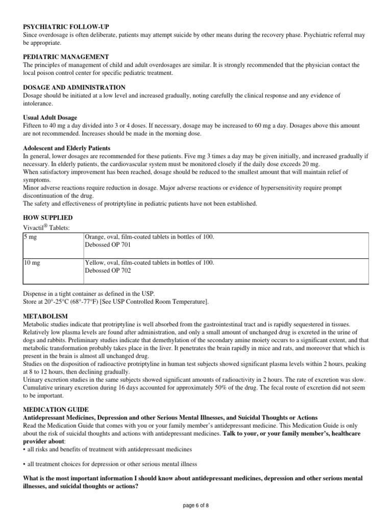 Vivactil | PDF | Mood Disorders | Major Depressive Disorder