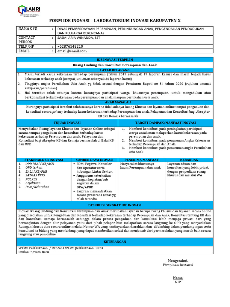 Contoh Form Diagnose (D2) | PDF