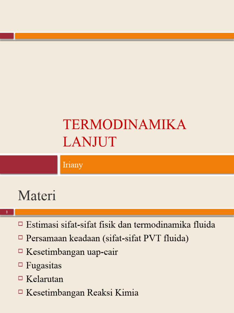 Estimasi Sifat Termodinamika Fluida | PDF | Sains & Matematika